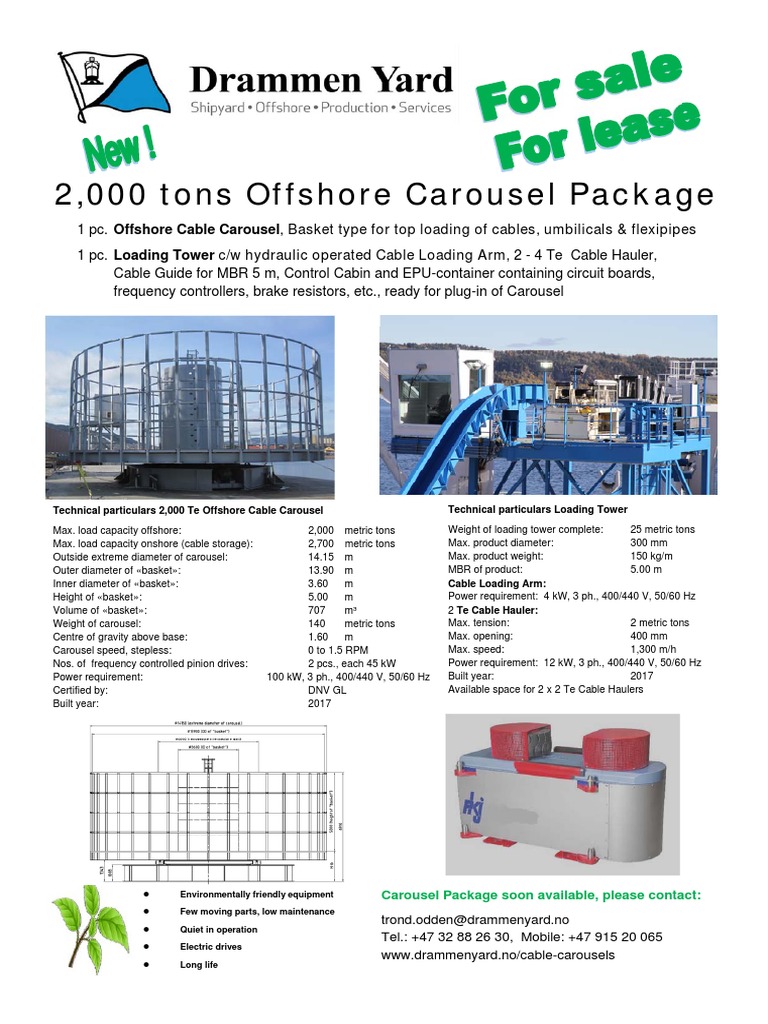 Offshore Cable Carousel Specs | PDF | Electrical Engineering ...