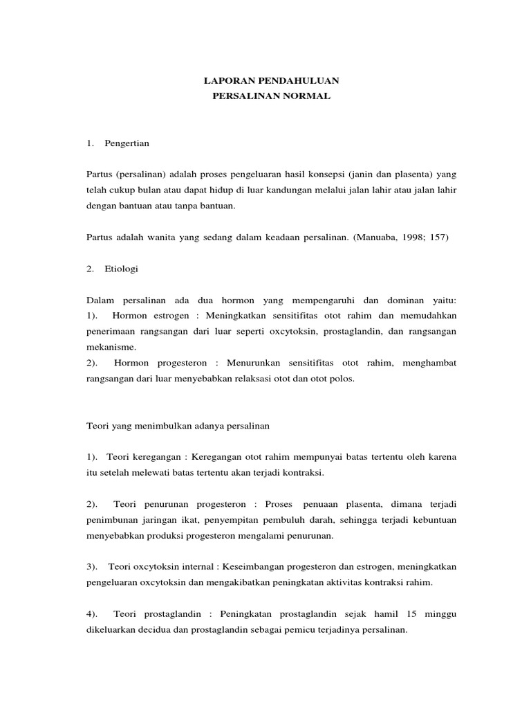 LP Persalinan Normal | PDF