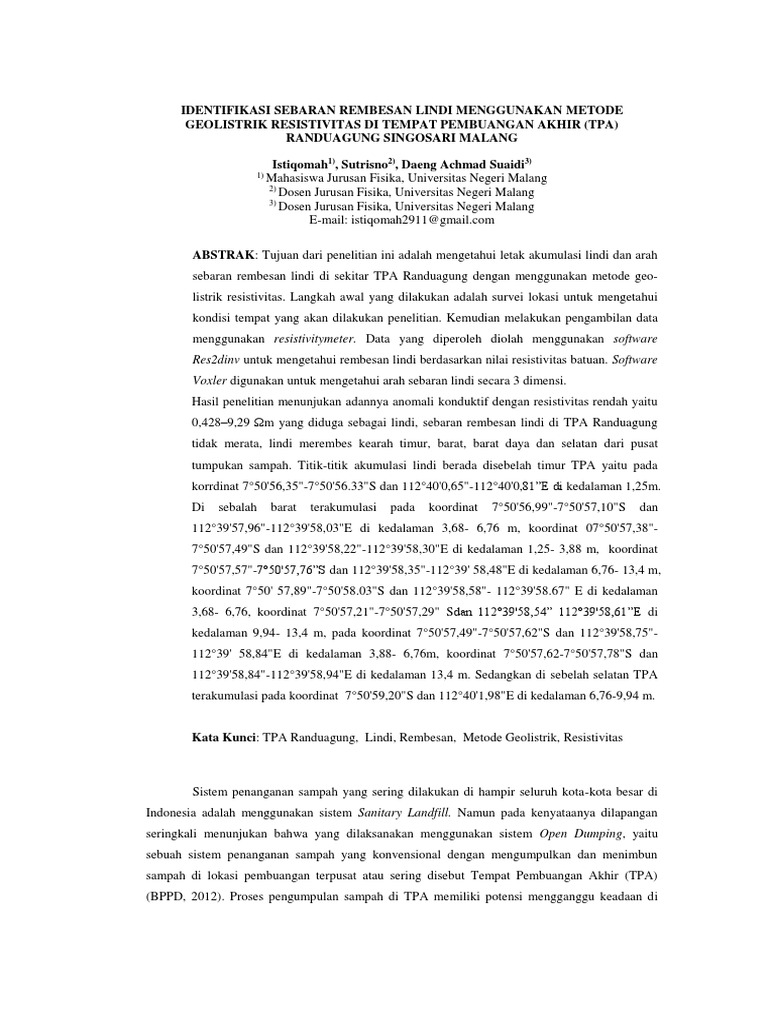 Artikel Air Lindi | PDF