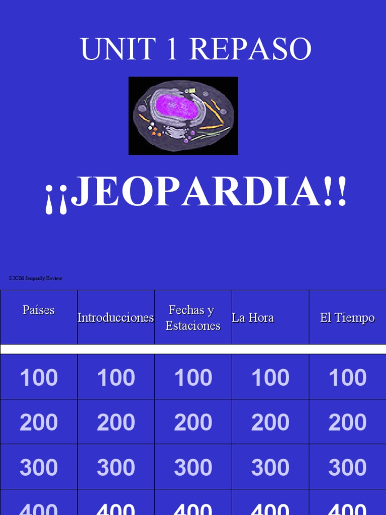 Unit Jeopardy Review | PDF | Ocio | Fenómenos Periódicos