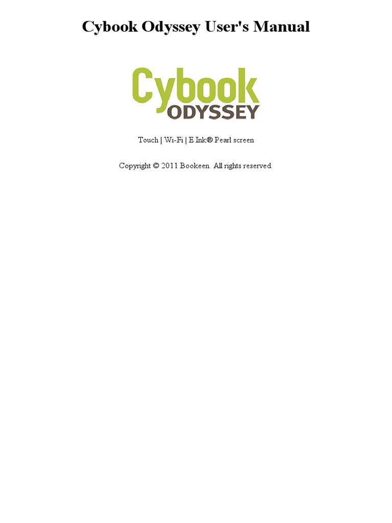 Cybook Navod | PDF | Digital Rights Management | E Books