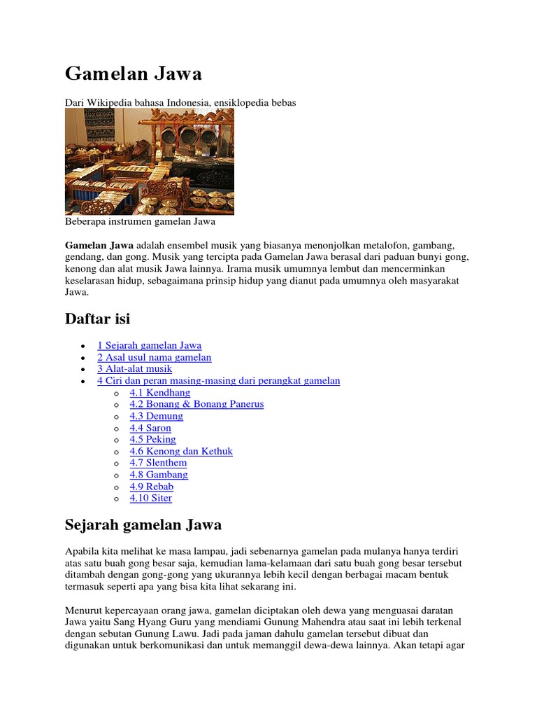 Gamelan Jawa | PDF