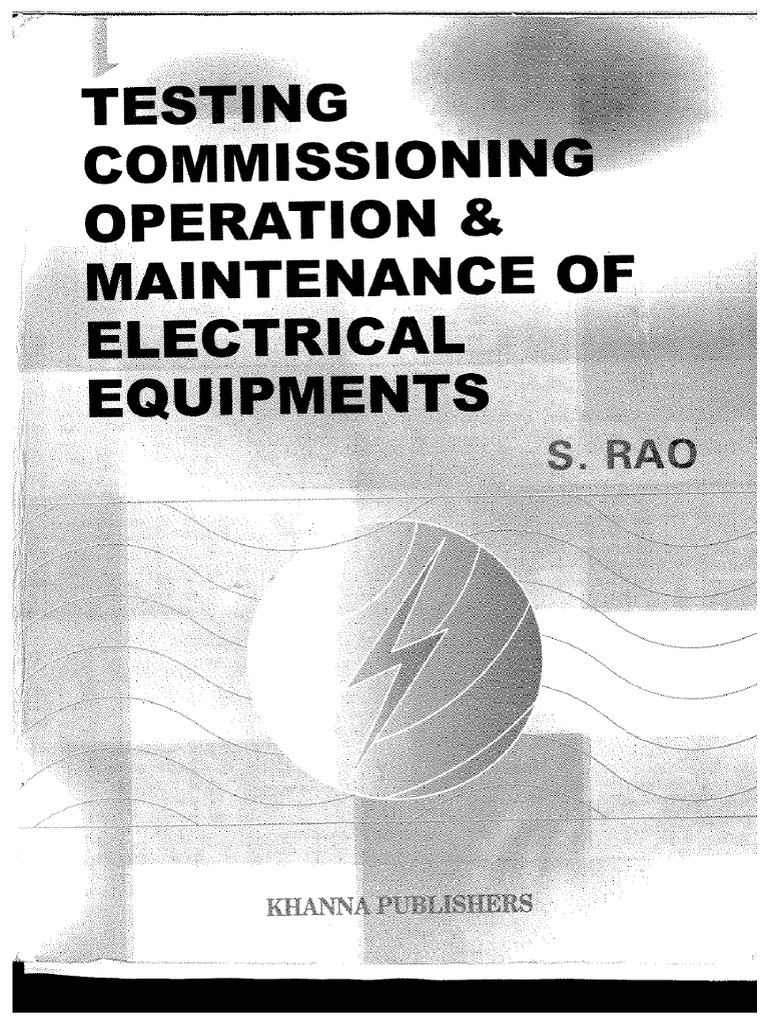 S.rao Testing Commissioning Operations & Maintenance Electrical Eq PDF ...