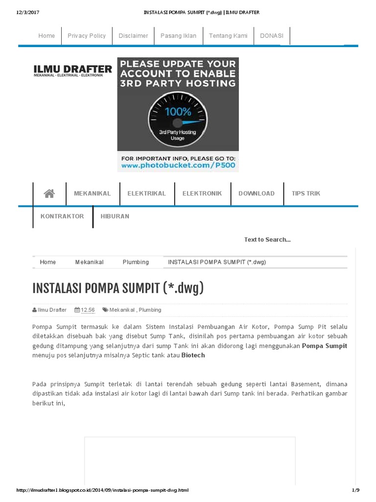 Instalasi Pompa Sumpit ( | PDF