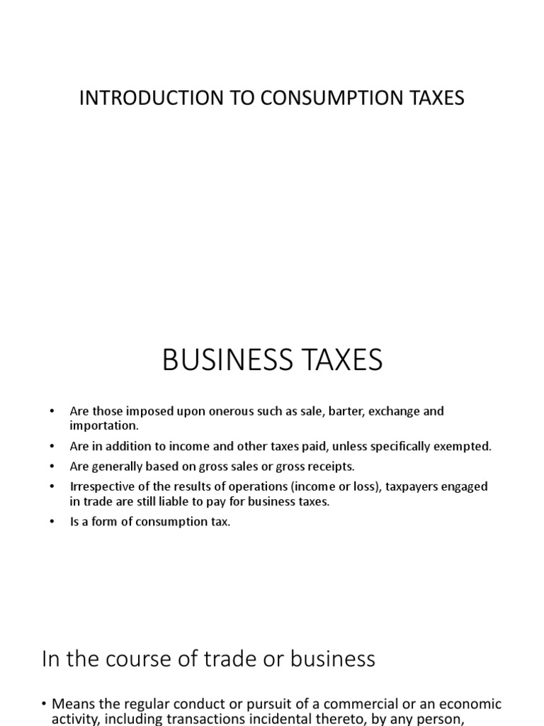 Intro To Consumption Taxes | PDF | Value Added Tax | Receipt