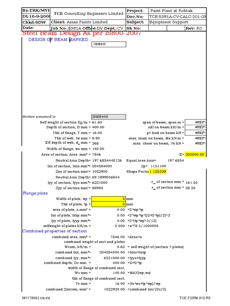 End Plate Design | PDF | Bending | Beam (Structure)