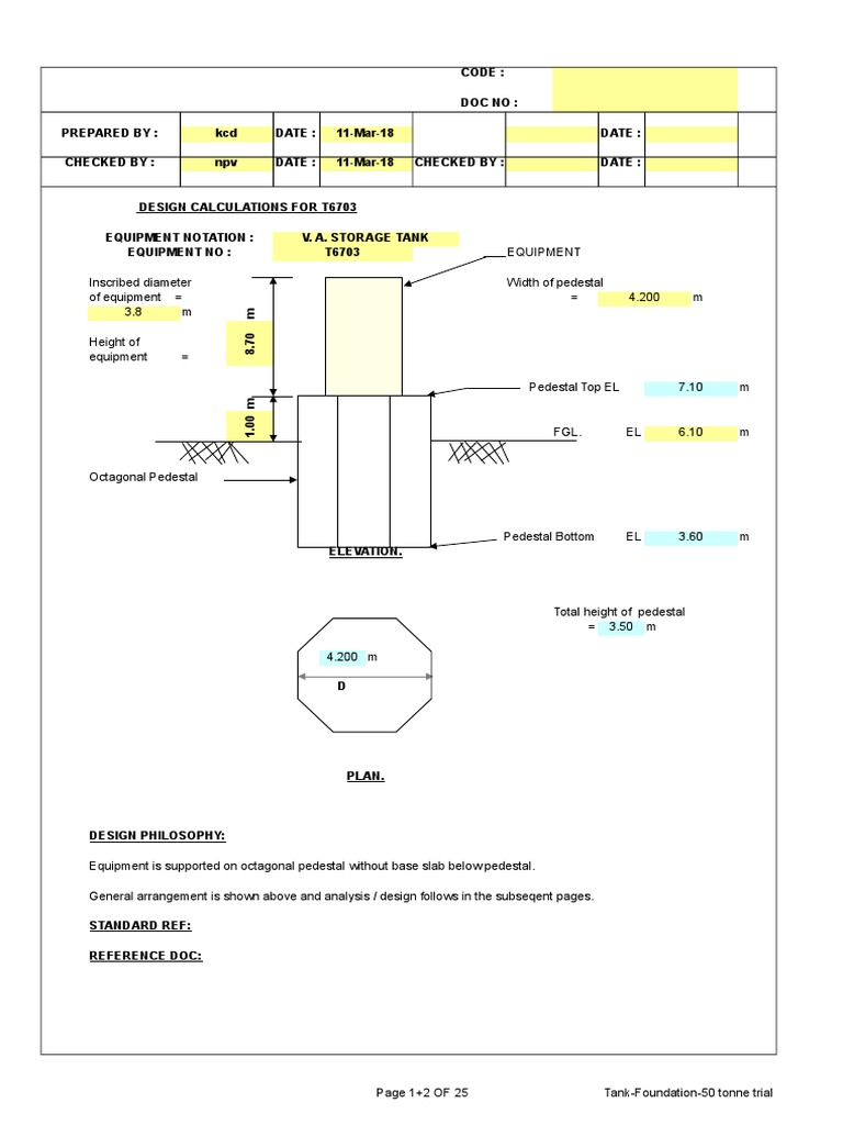 Octogonal Foundation 16-02-16 | Structural Load | Buoyancy