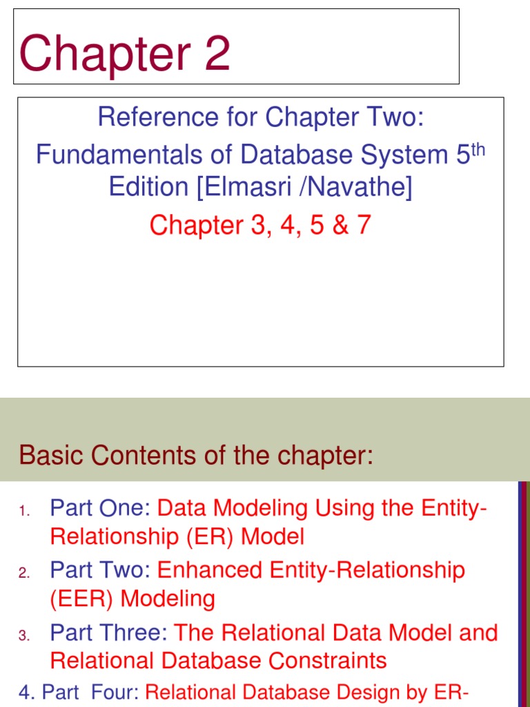 Chapter 2-EER and Relational Database Schema | Download Free PDF ...