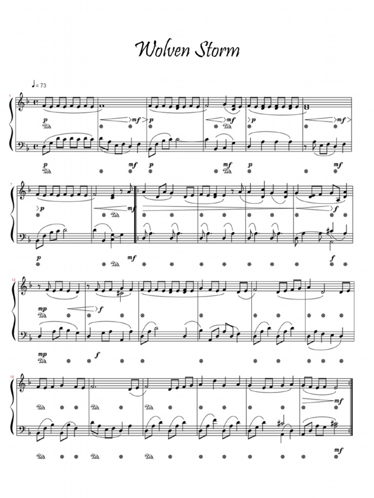 Wolven Storm Music Sheet | PDF