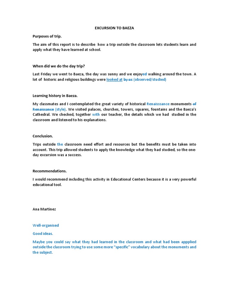 Baeza Educational Trip Report | PDF | Social Science | Travel