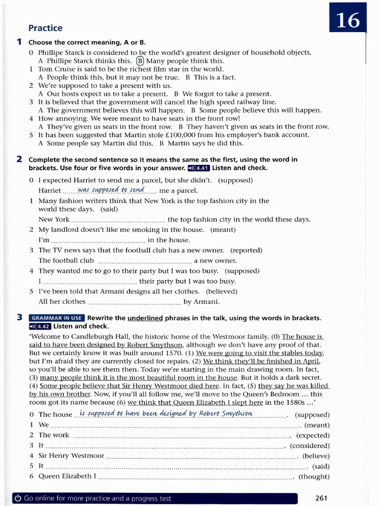 Passive Reporting Verbs Revision | PDF
