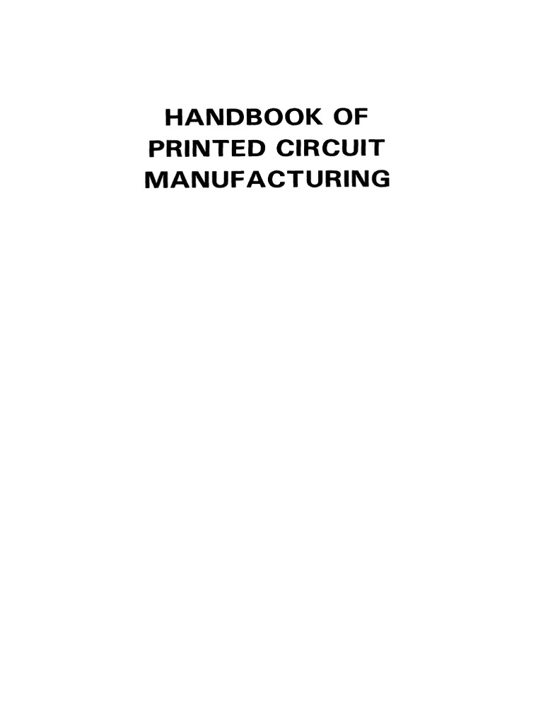 Raymond H. Clark (Auth.) - Handbook of Printed Circuit Manufacturing ...