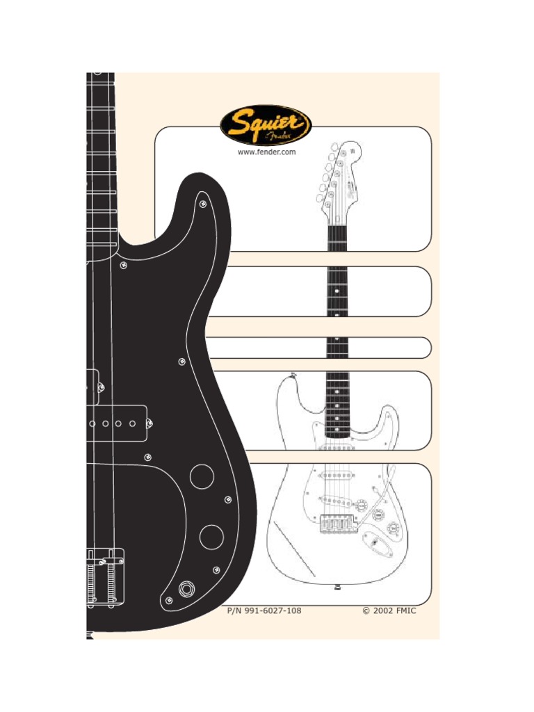 Squier Strat Pack and Bass Pack Owners Manual | PDF | Guitars | Bass Guitar