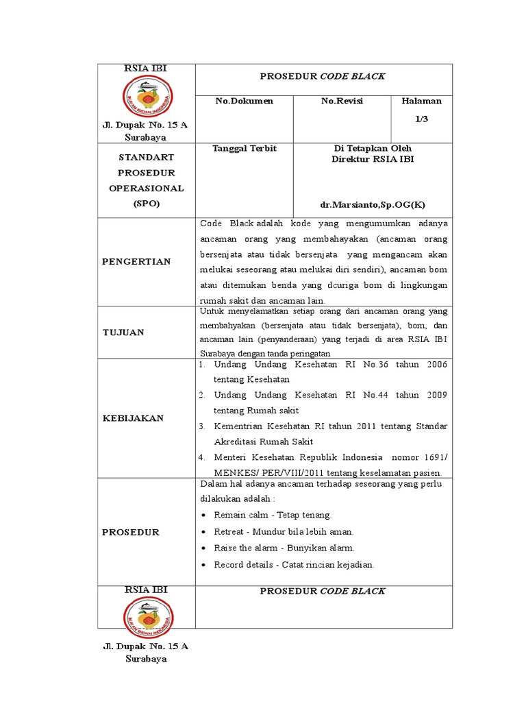 Spo Code Black | PDF