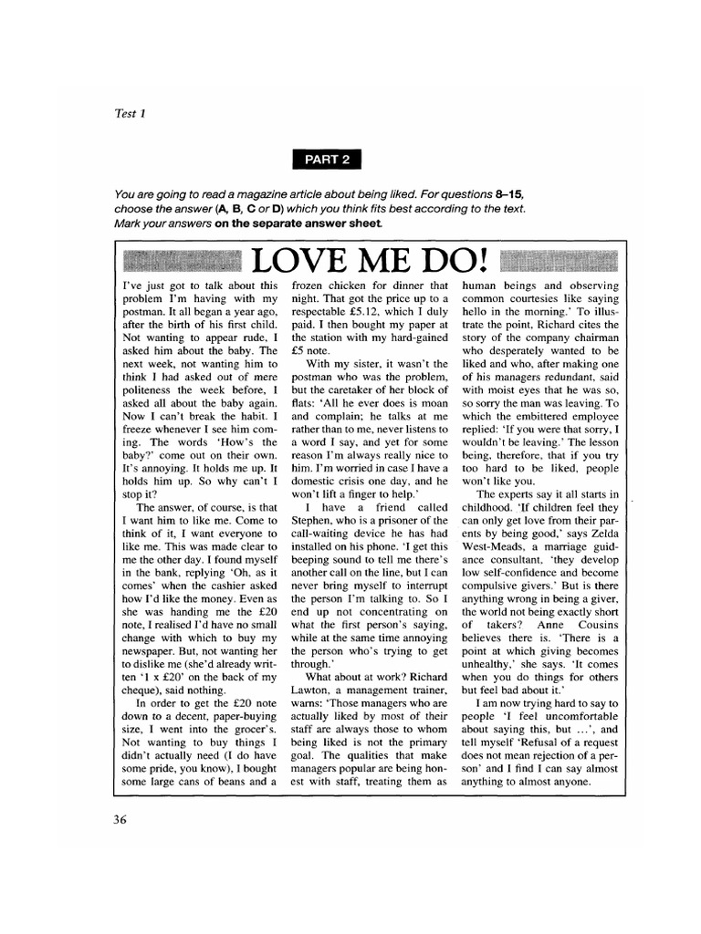 Cambridge Practice Tests For First Certificate 1 PDF | PDF