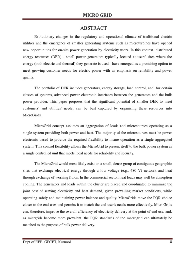 Abstract | PDF | Distributed Generation | Electrical Grid