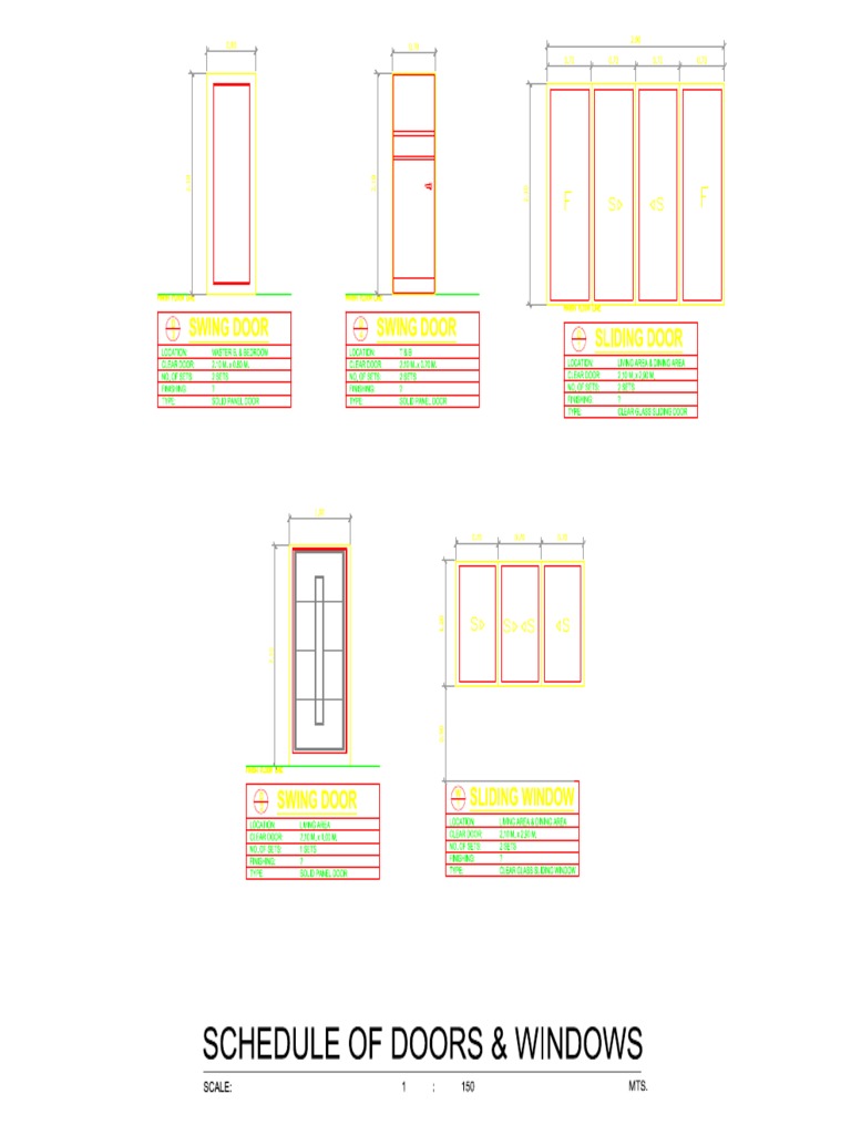 Schedule of Doors and Windows | PDF
