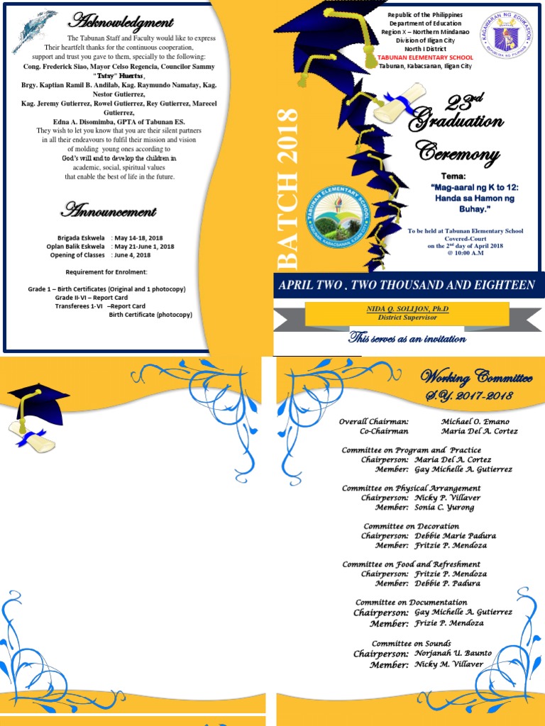 Graduation Program 2018 | PDF