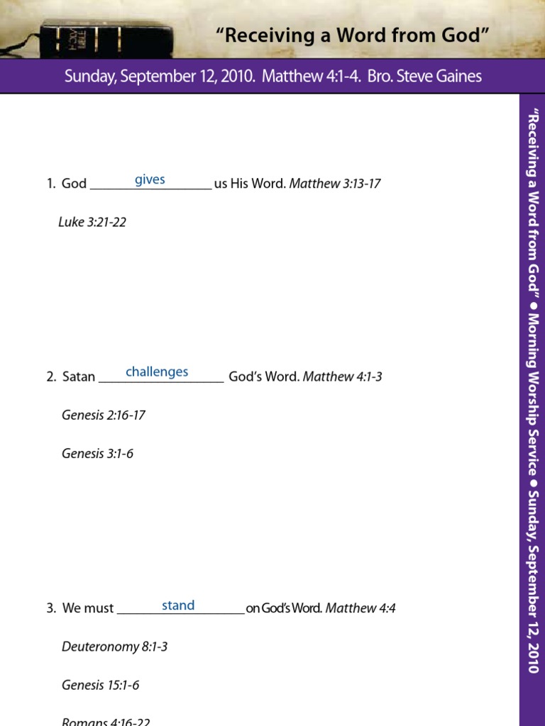 Receiving A Word From God | PDF | Religion & Spirituality