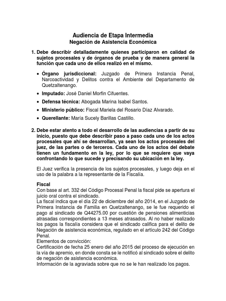 Audiencia de Etapa Intermedia | PDF | Ley procesal | Procedimiento Criminal