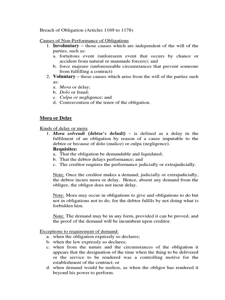 Oblicon Reviewer | PDF | Guarantee | Negligence