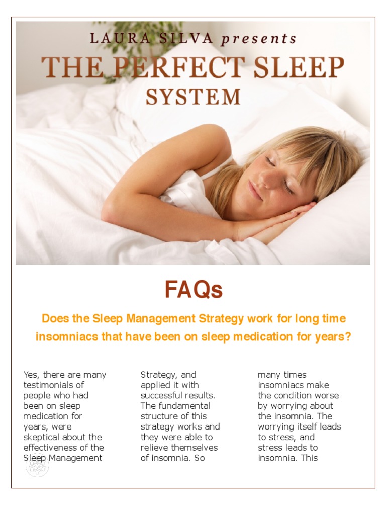 Does The Sleep Management Strategy Work For Long Time Insomniacs That ...