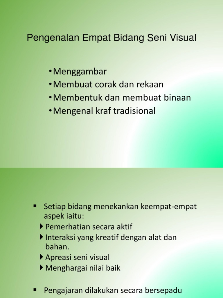 Seni Visual - Empat Bidang Seni Visual | PDF