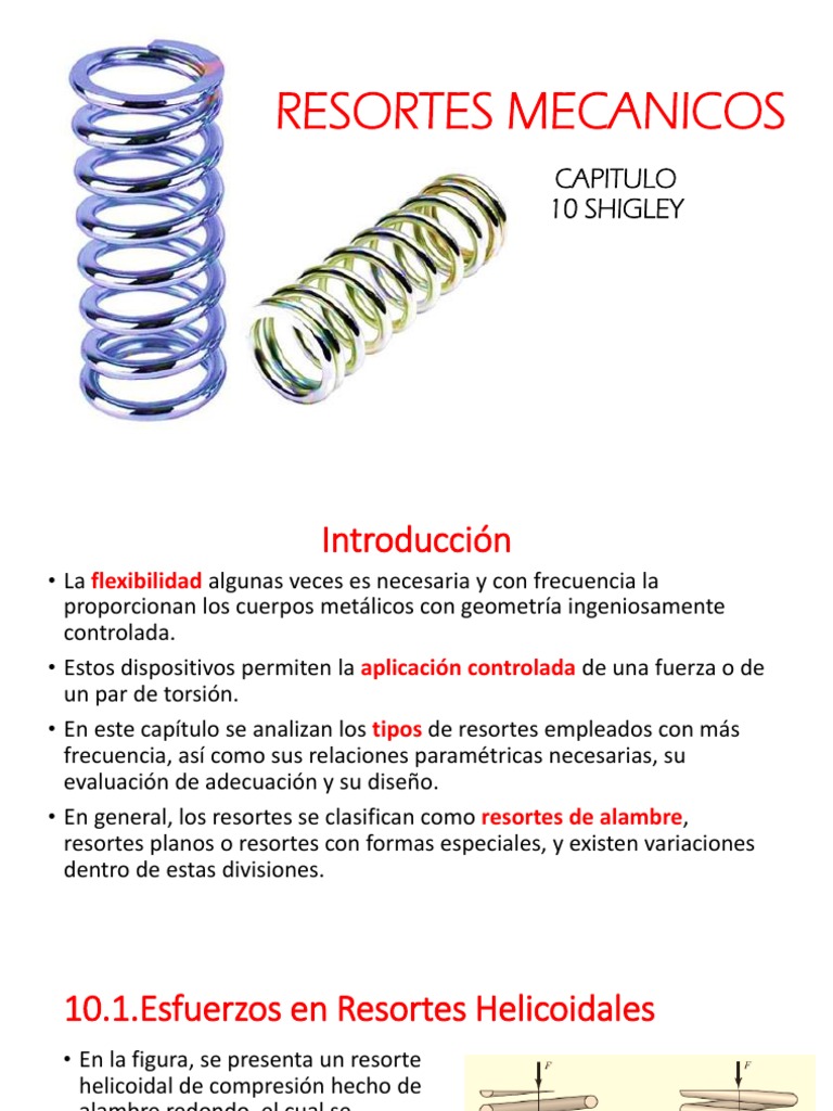 Resortes Mecanicos | PDF | Fuerza | Ingeniería mecánica