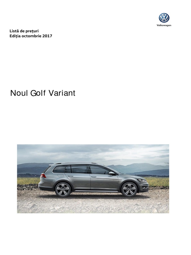 06 Lista de Pret Noul Golf Variant | PDF | Transportation Engineering | Automotive Technologies