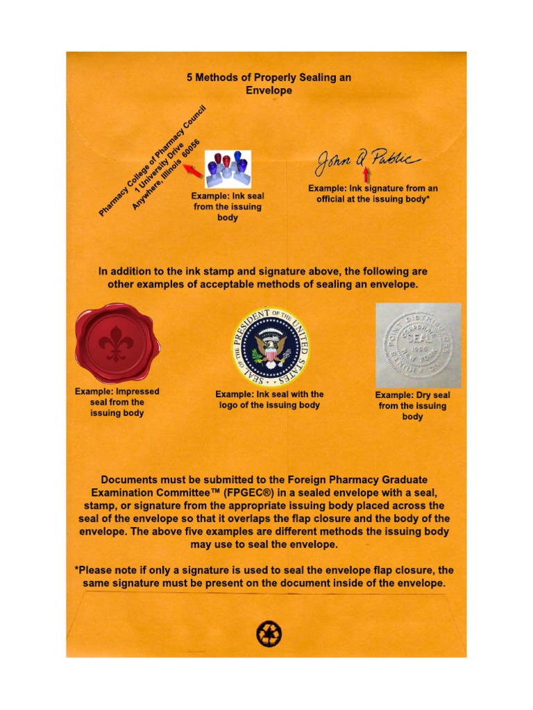 FPGEC Sealed Envelope Example PDF | PDF