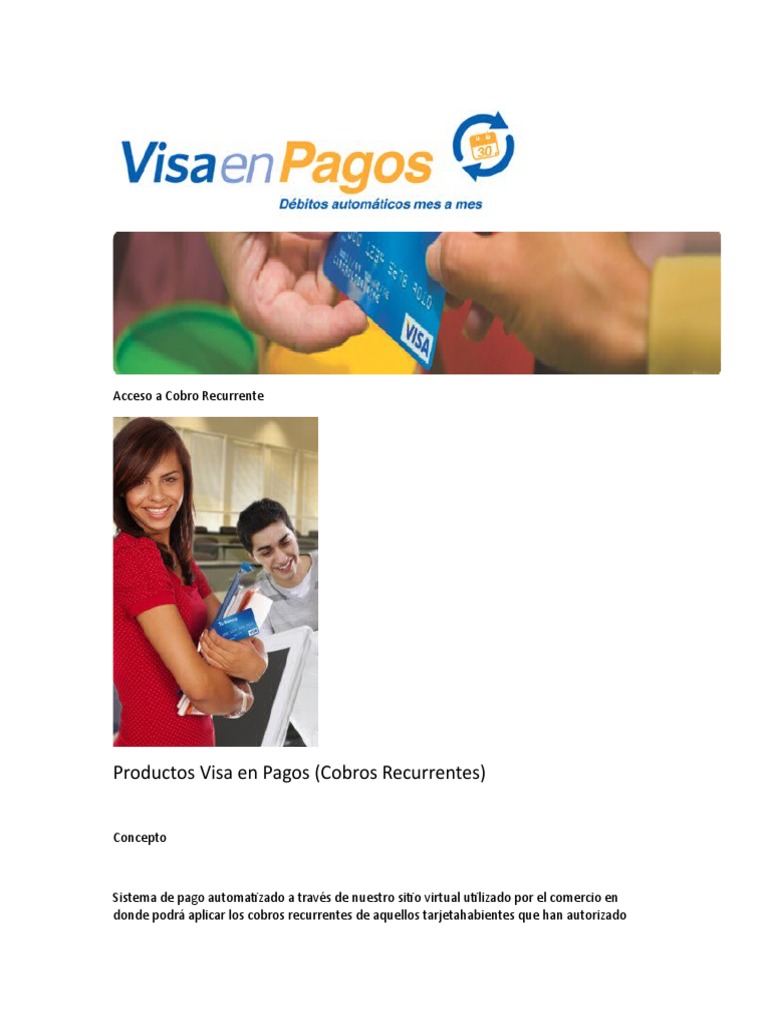 Productos Visanet | PDF | Visa Inc. | Industrias de servicio