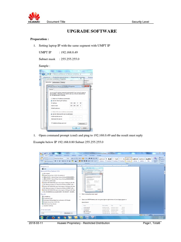 Upgrade Software | PDF | File Transfer Protocol | Computer Networking