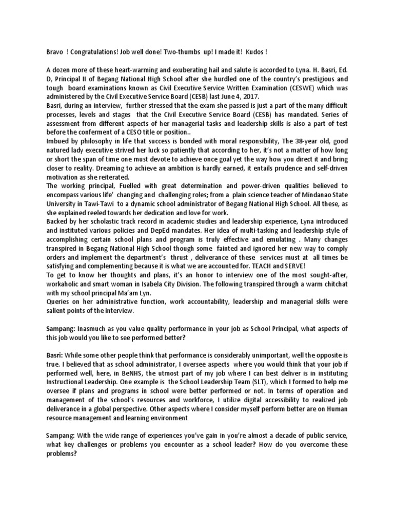 Ceswe | PDF | Leadership | Test (Assessment)