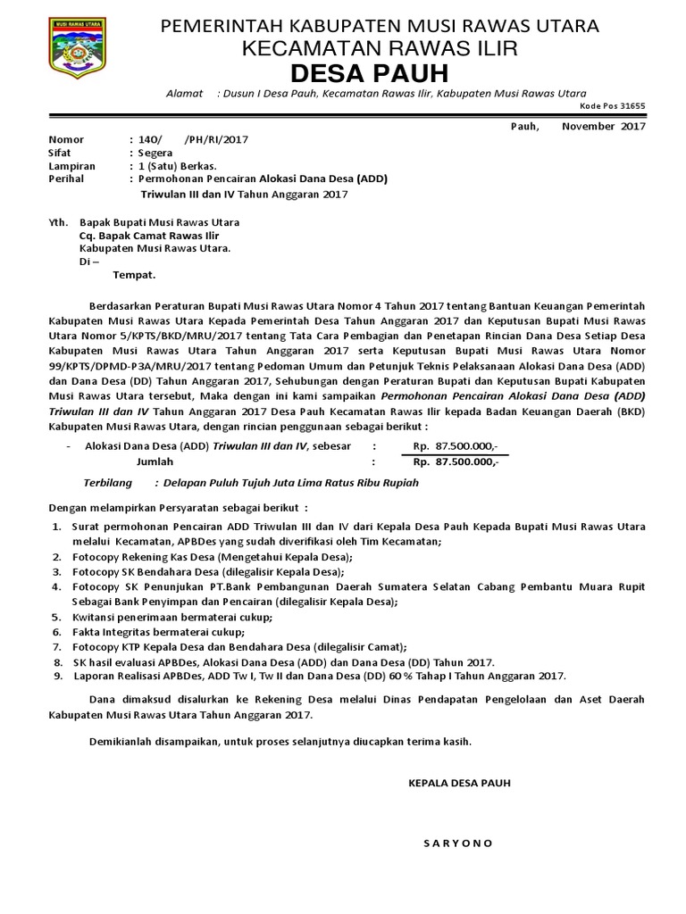 Surat Pengajuan Add | PDF Surat Pengajuan Add | PDF
