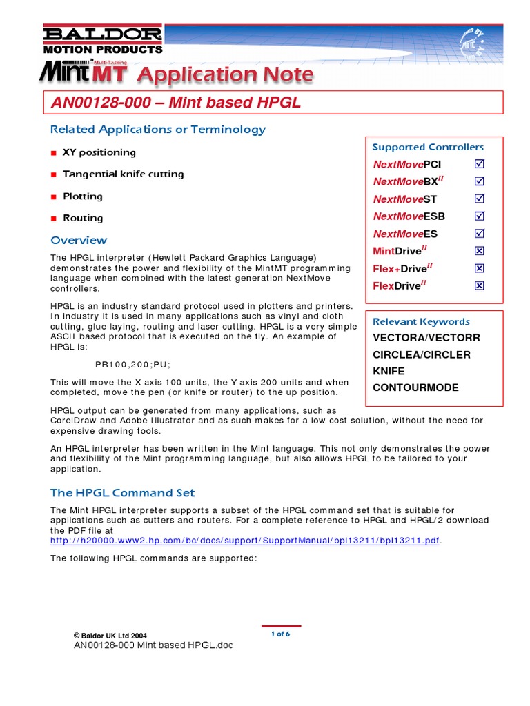 AN00128-000 Mint Based HPGL | PDF | Computing | Computer Engineering