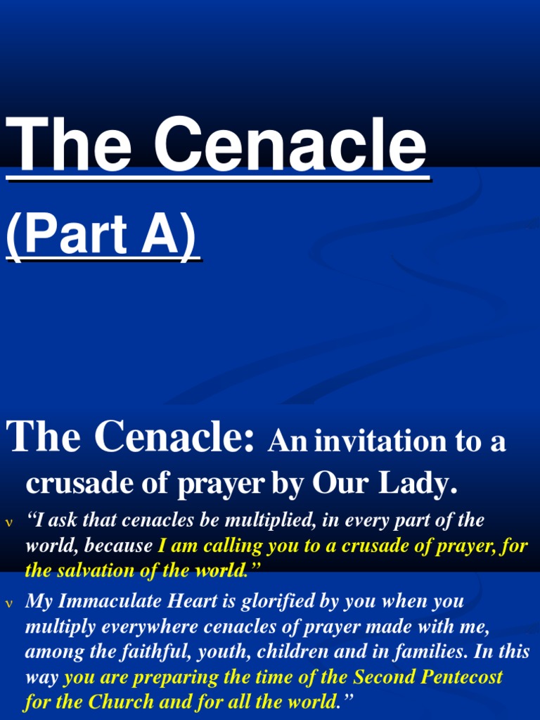 The Cenacle | PDF | Rosary | Catholic Theology And Doctrine