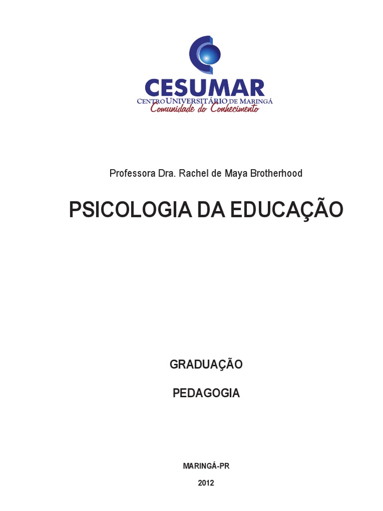 Módulo Cesumar PDF | PDF | Psicologia Educacional | Aprendizado