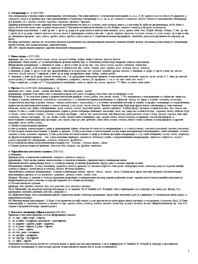 Glasovne Promene - Samo U Vezi Sa Vokalima | PDF