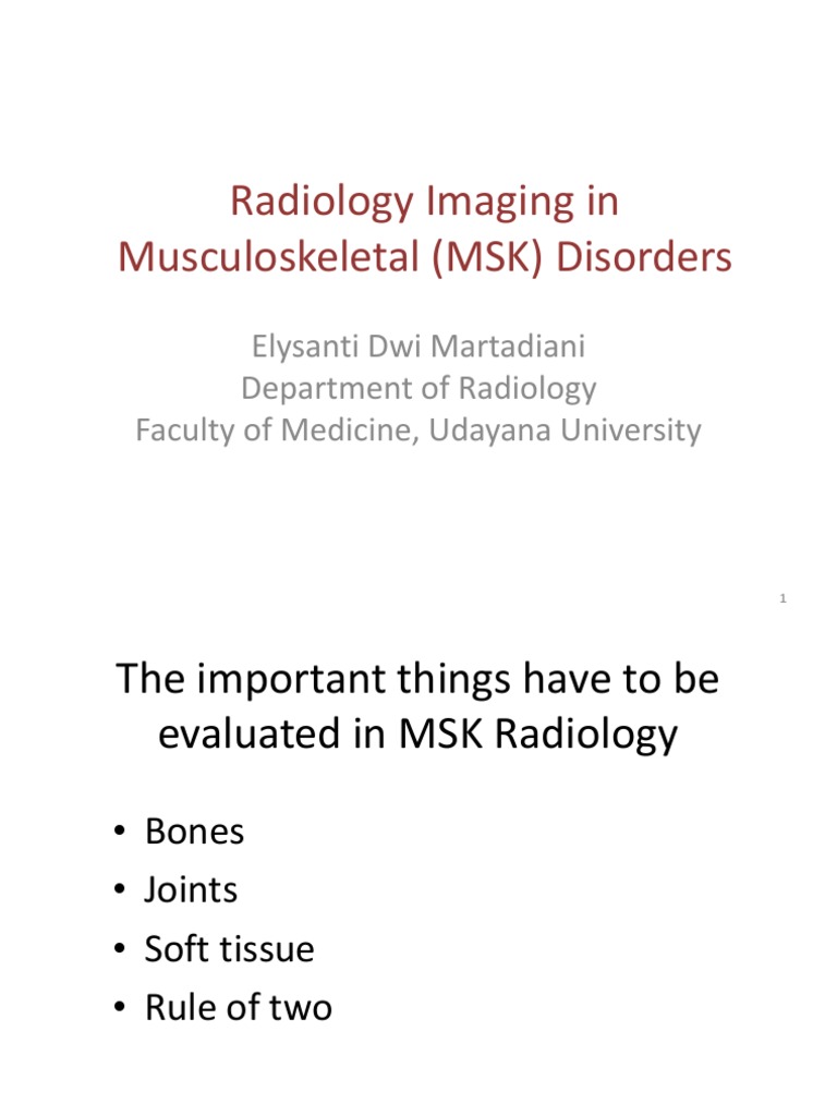 Radiology of MSK | PDF | Radiology | Bone