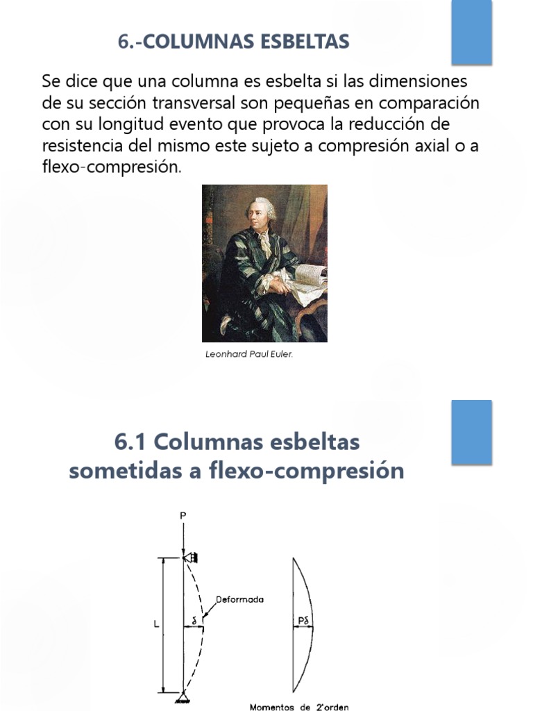 Columnas Esbeltas | PDF | Pandeo | Ingeniería de productos químicos