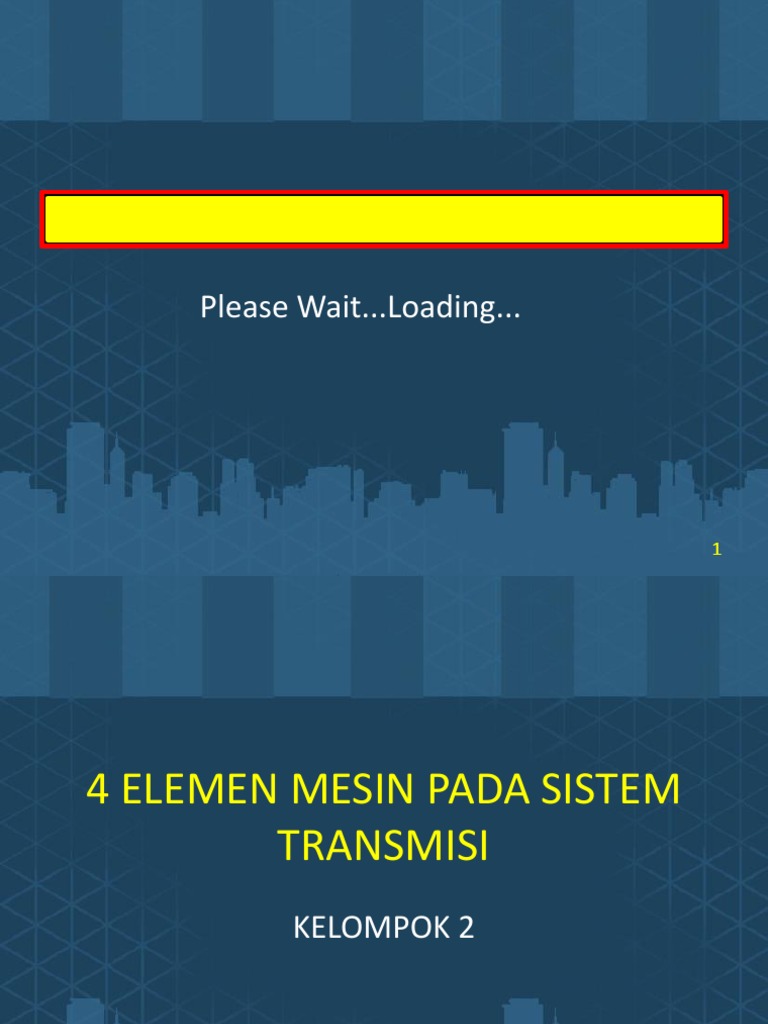 4 Elemen Mesin Pada Sistem Transmisi | PDF