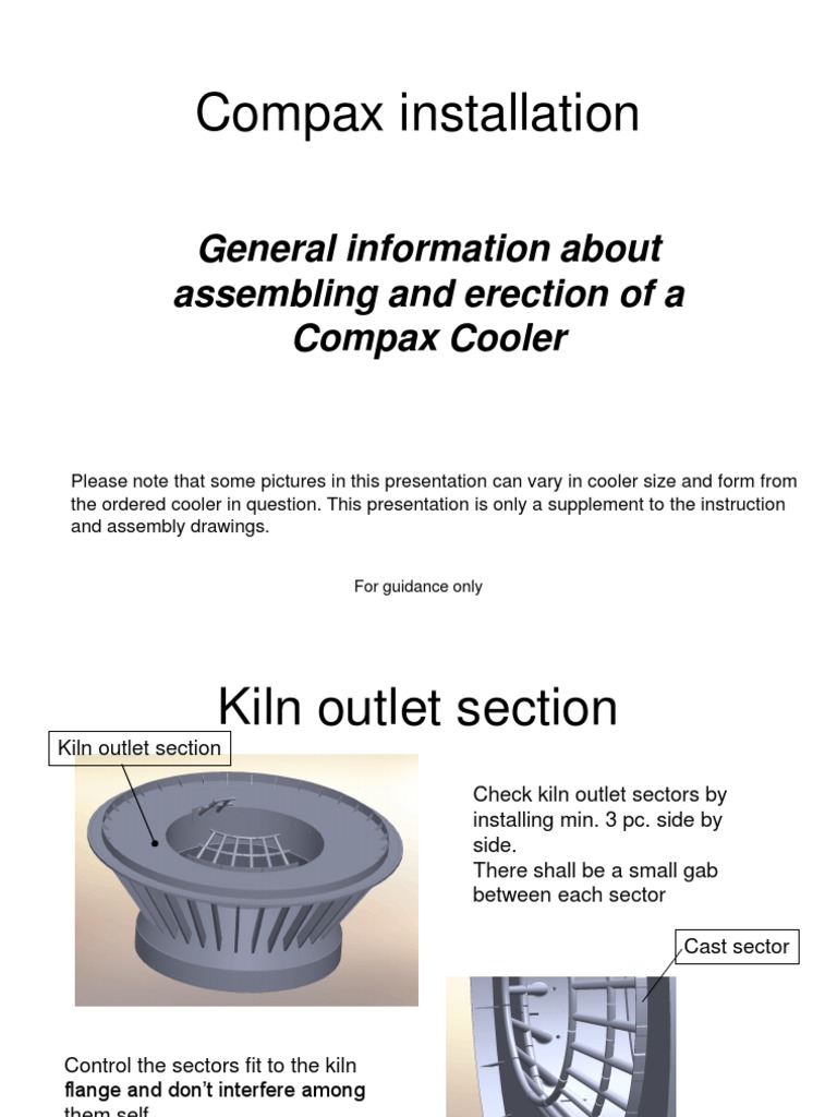 Compax Cooler Installation Guide | PDF | Refractory | Mechanical ...