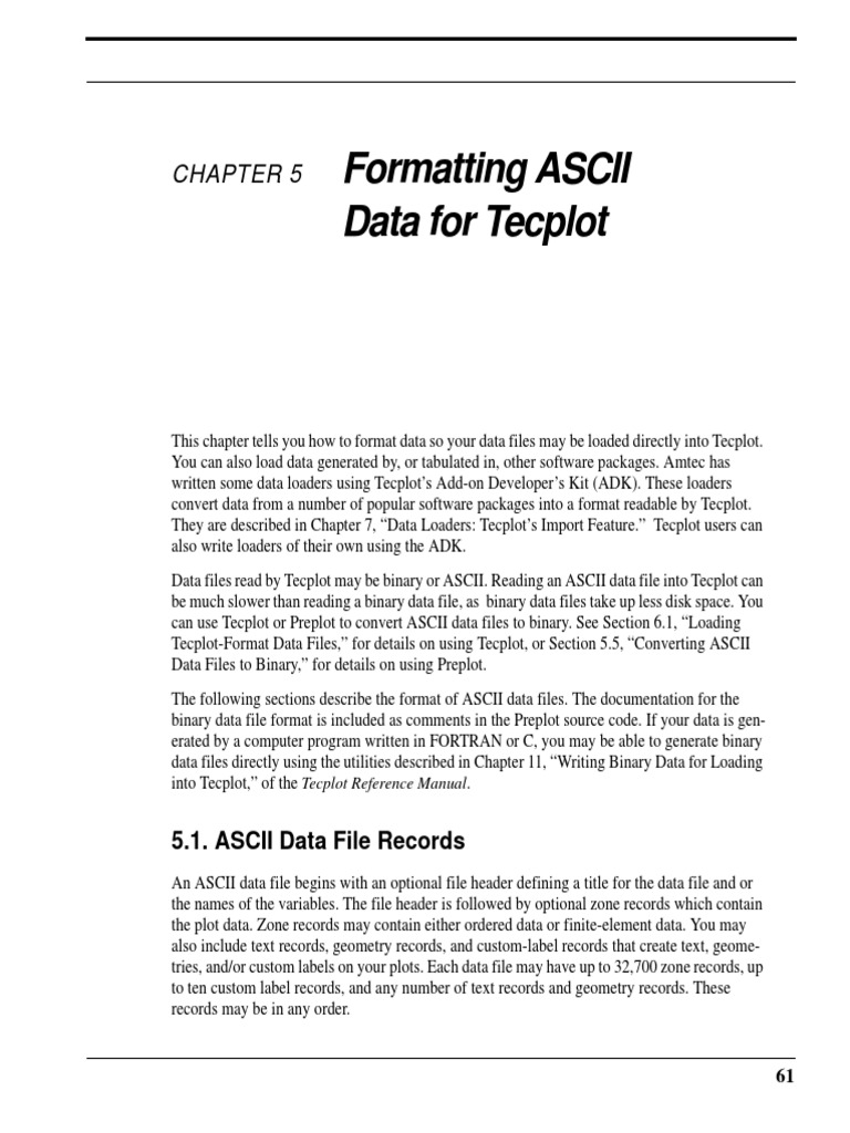 Ascii Format PDF | PDF | Parameter (Computer Programming) | Data Type