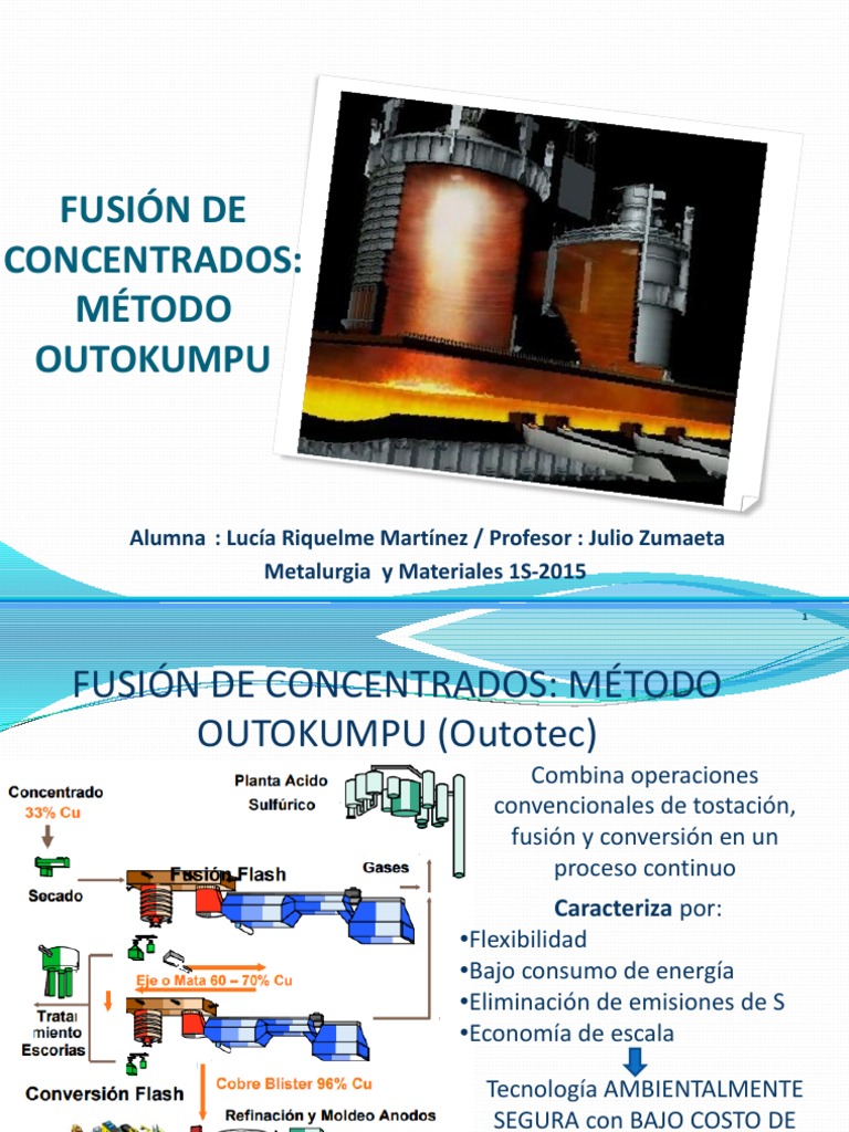 The Outokumpu Flash Smelting Process: An Environmentally Friendly ...