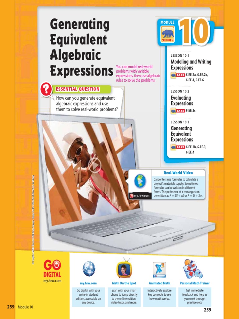 6th Grade Math Module 10 - Respuestas | PDF | Variable (Mathematics ...