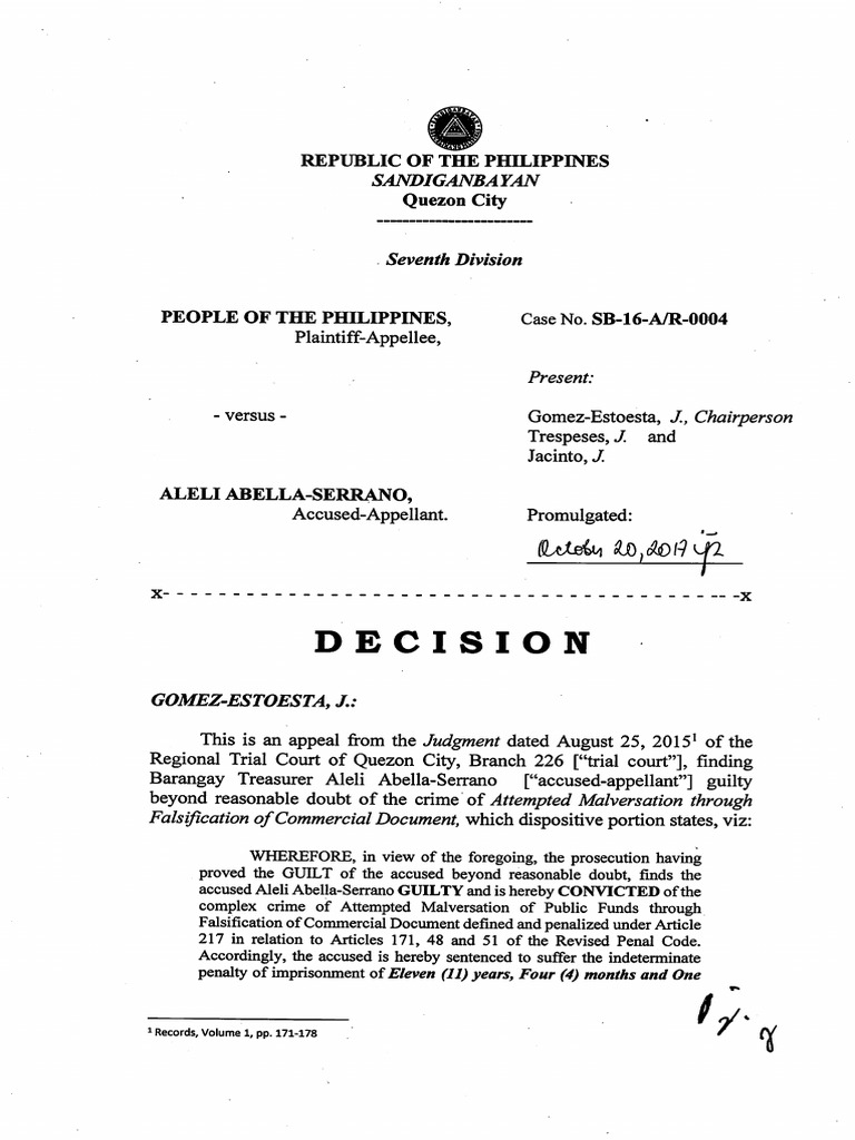 Aseanlip 64742 Crim - SB 6 AR 0004 | PDF | Witness | Judgment (Law)