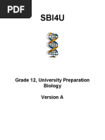 SBI4U - Unit 1 Practice Test - ANSWERS | PDF | Enzyme | Fat