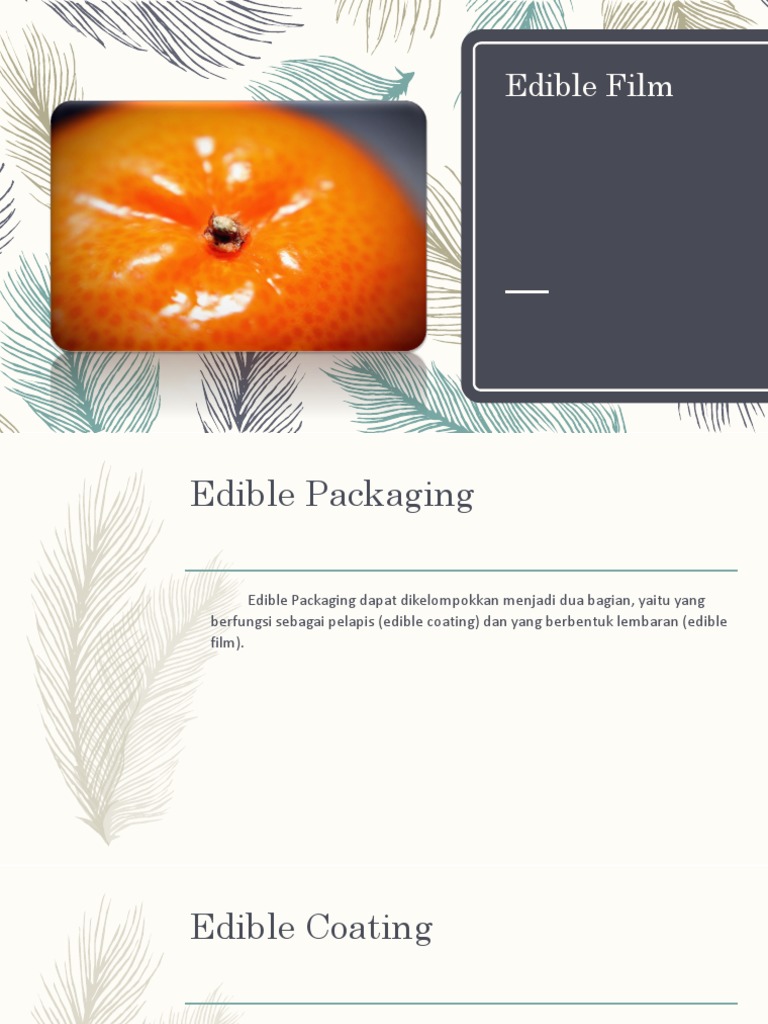 Memahami Edible Film dan Kemasan Makan | PDF