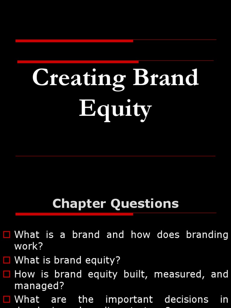 Topic 3 Brand Equity - Amm | PDF | Brand | Marketing