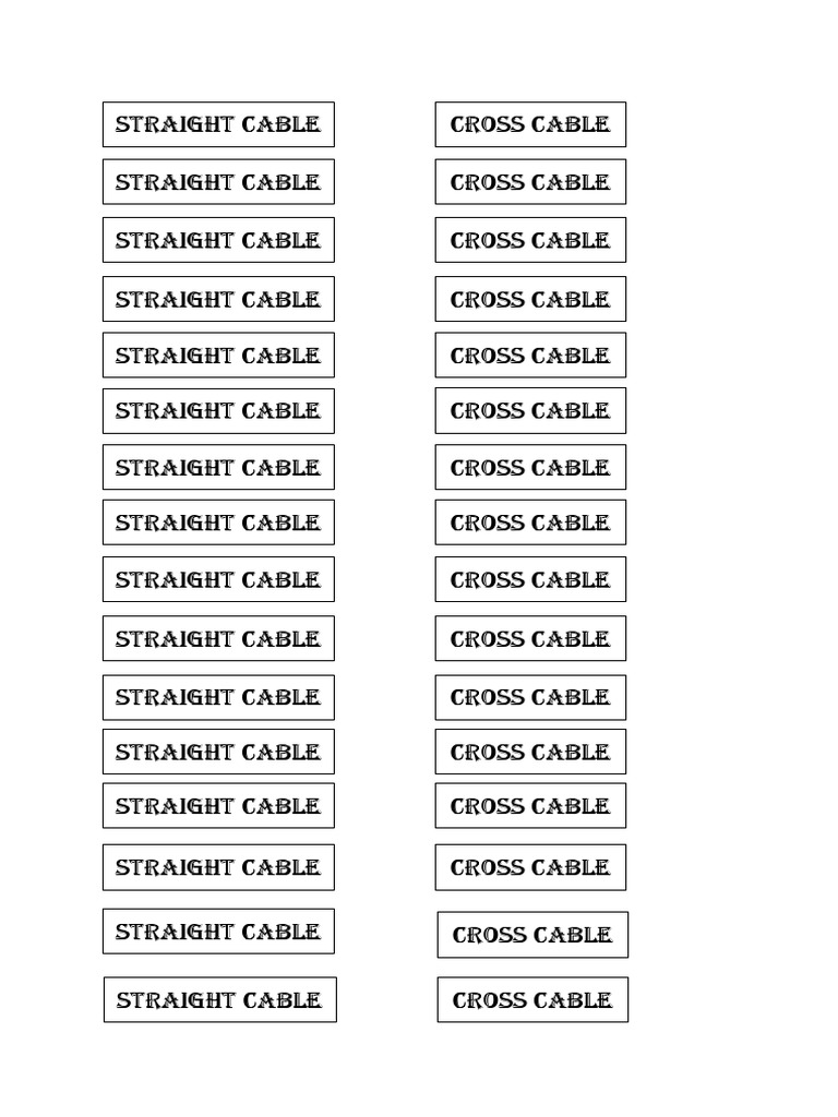 Label Cable | PDF
